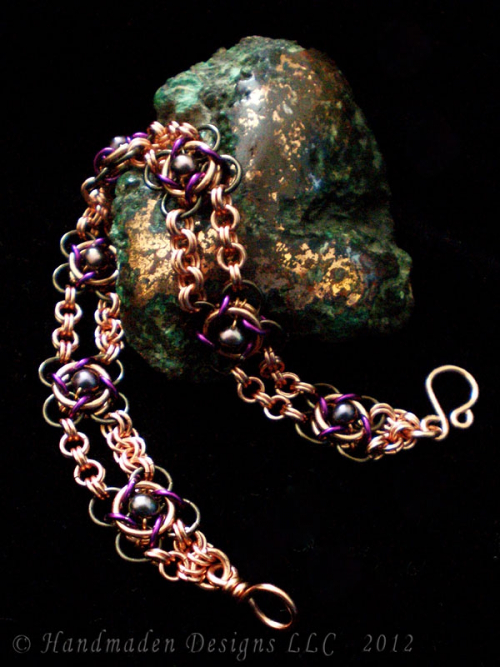Dalya (Copper/Gun Metal/Purple) | Handmaden Designs LLC | Handcrafted ...